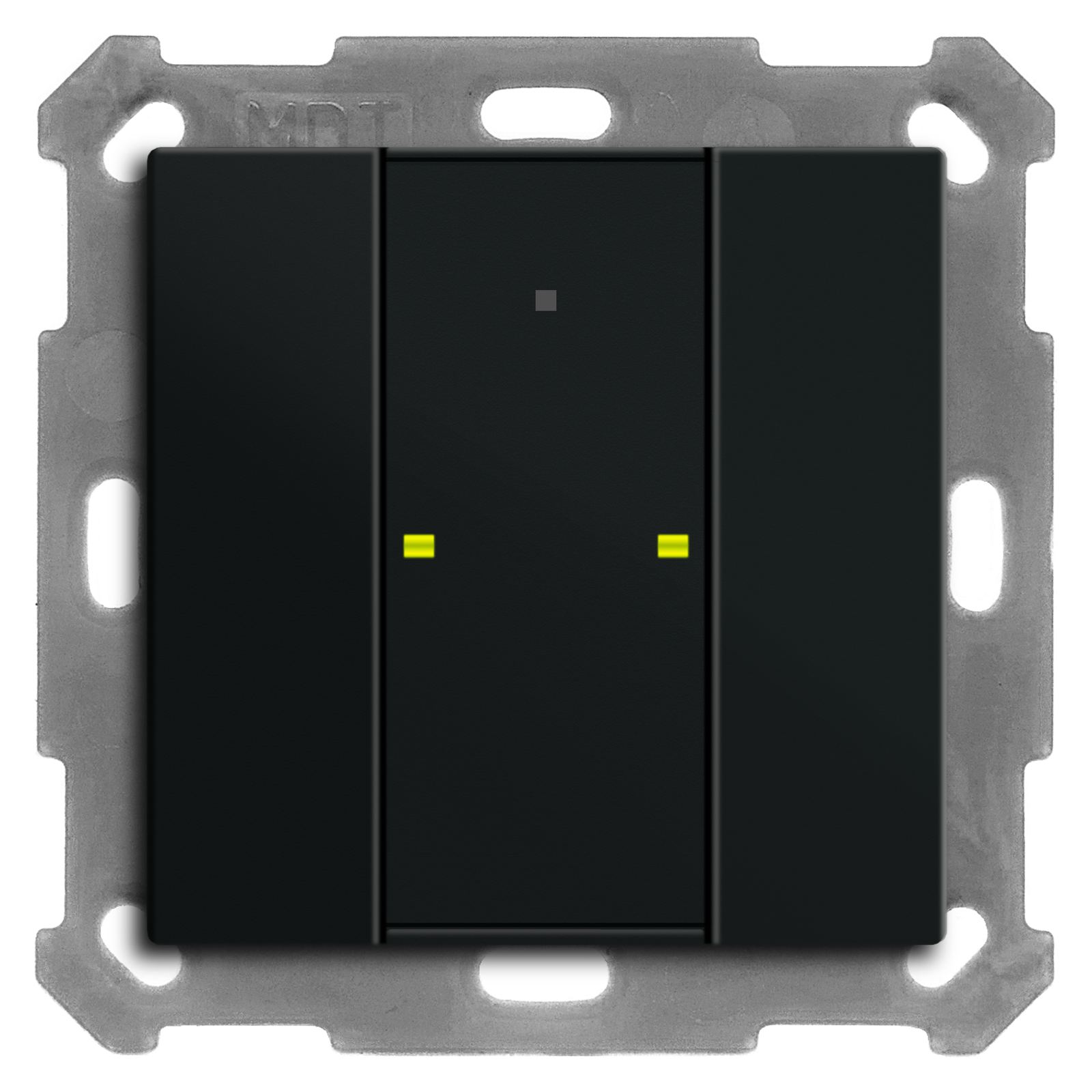 KNX Push Button Plus 55 2 gang, Black matt finish – KNX Supply