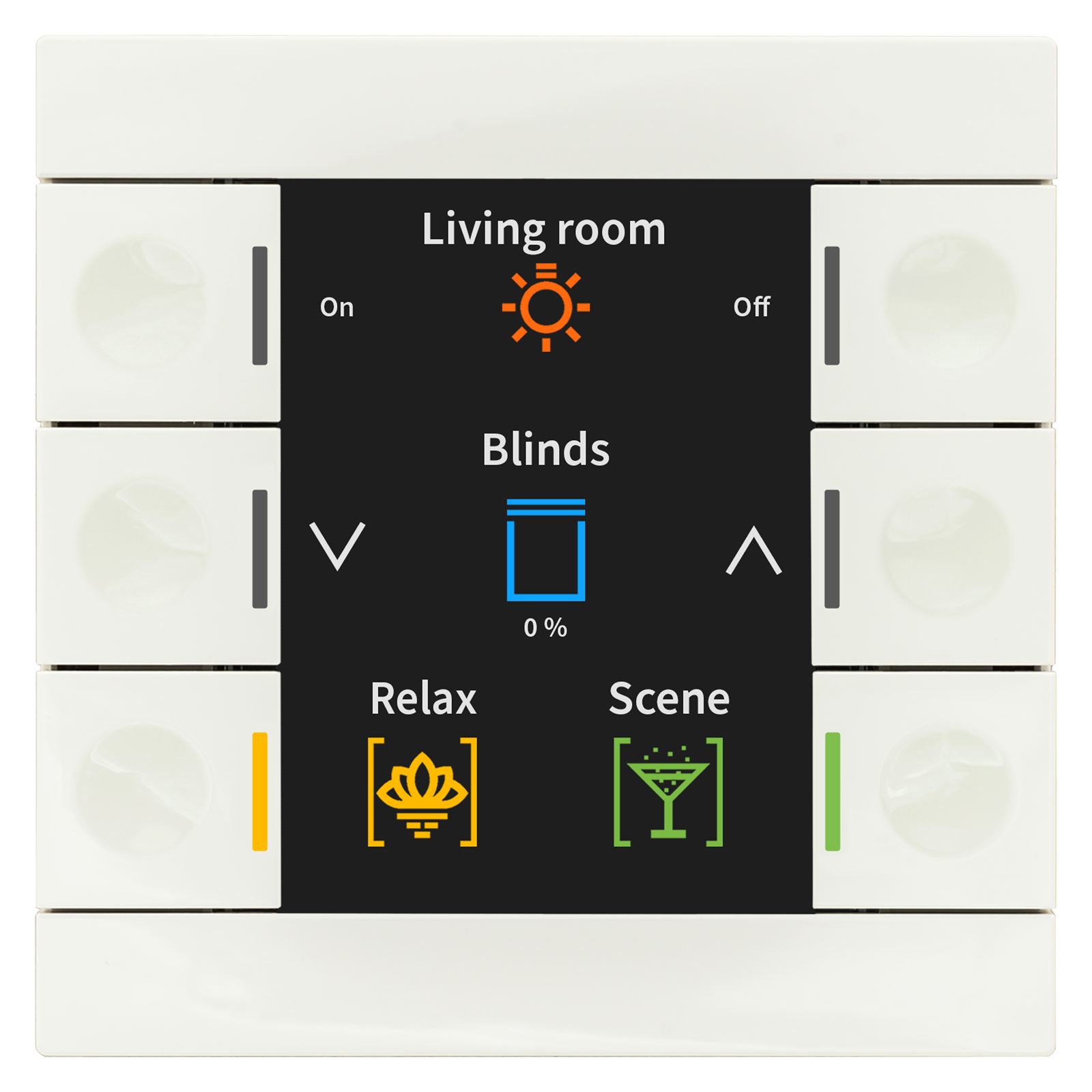 KNX Push Button Smart 86 with colour display, Plastic, White glossy fi ...