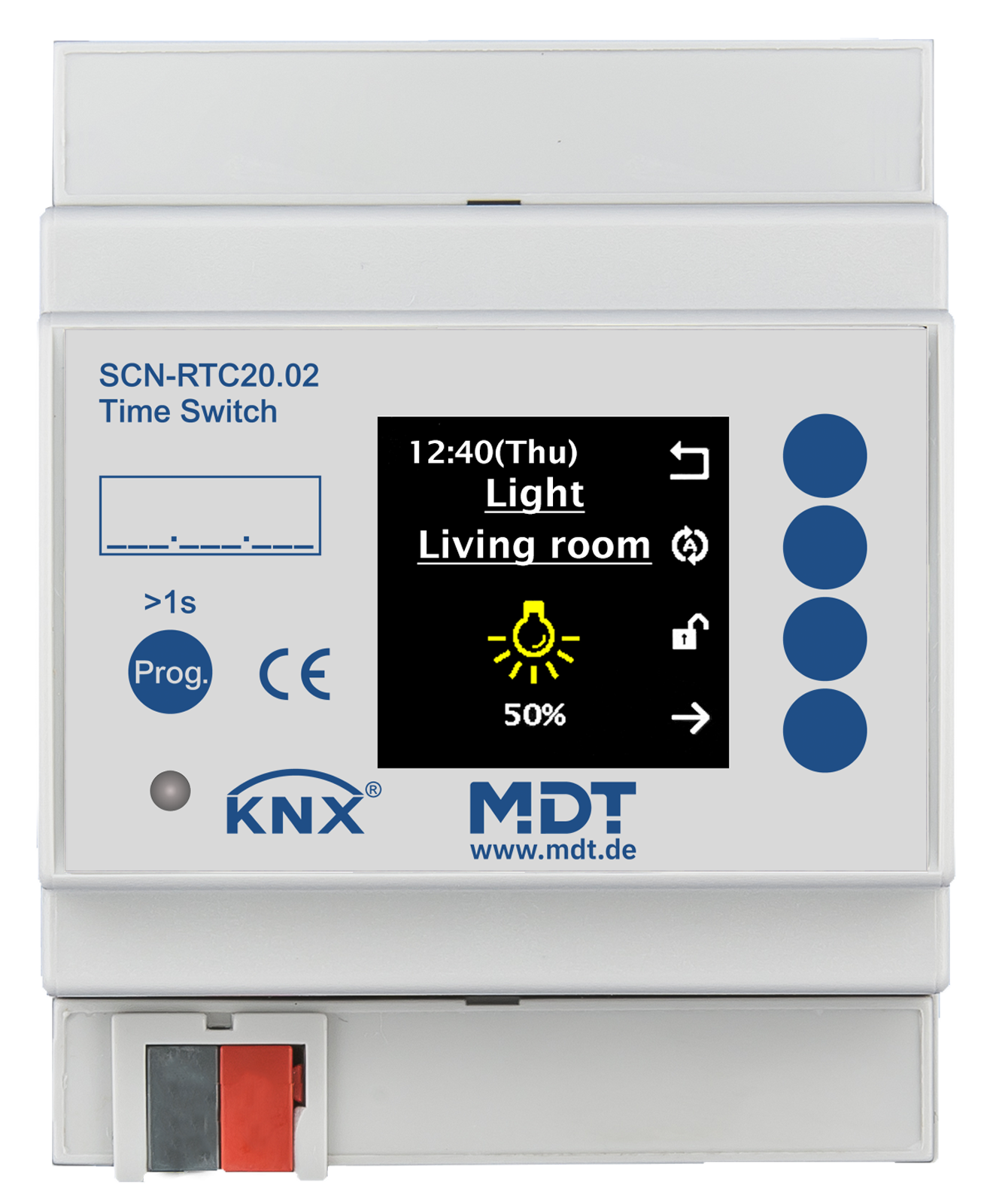 KNX Time Switch 20-channel with active colour display, 4 SU MDRC – KNX ...